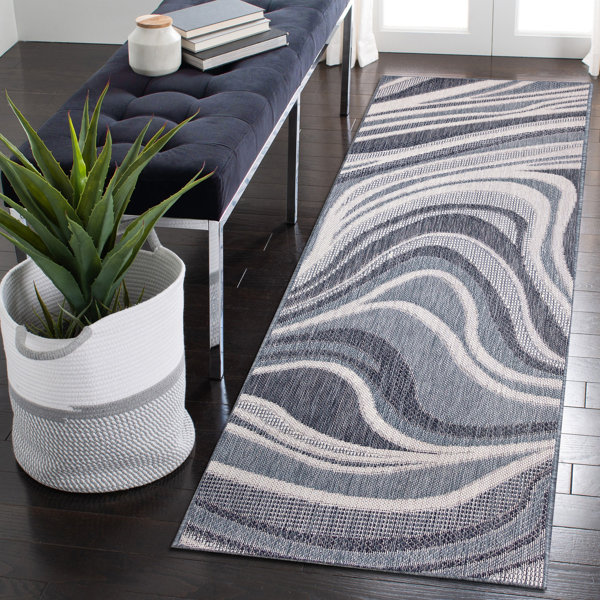 Ivy Bronx Tapis intérieur / extérieur bleu marine Ayla-Louise et Commentaires - Wayfair Canada